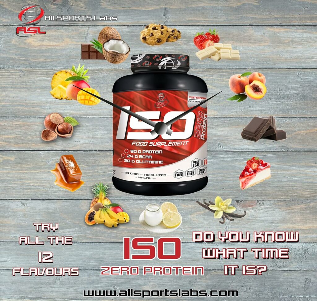 ASL protein : Iso Zero Protéine All Sport Lab - 2 kg - 8 Parfums différent